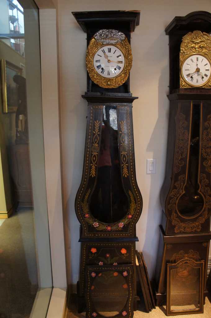 French Morbier Grandfather Clock Cello Front Black
