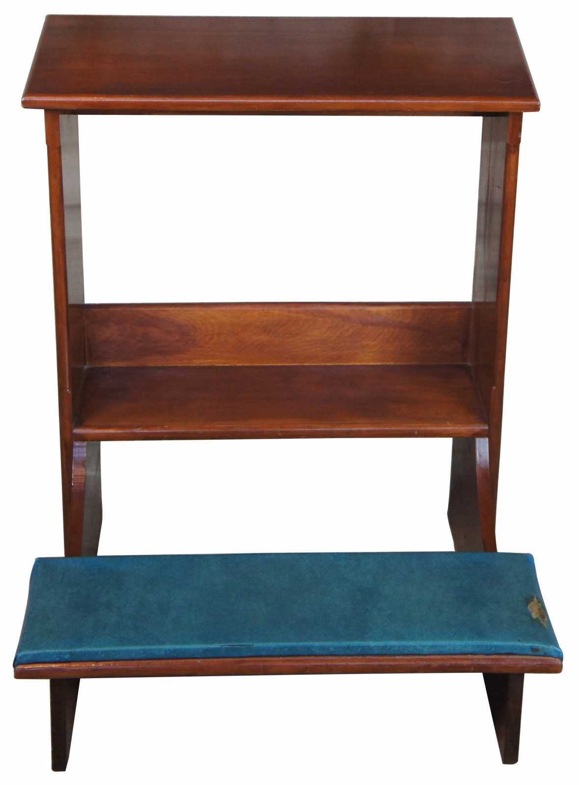 Pair of 2 Antique Church Bench Padded Prayer Kneelers Alter Prie Dieu ...