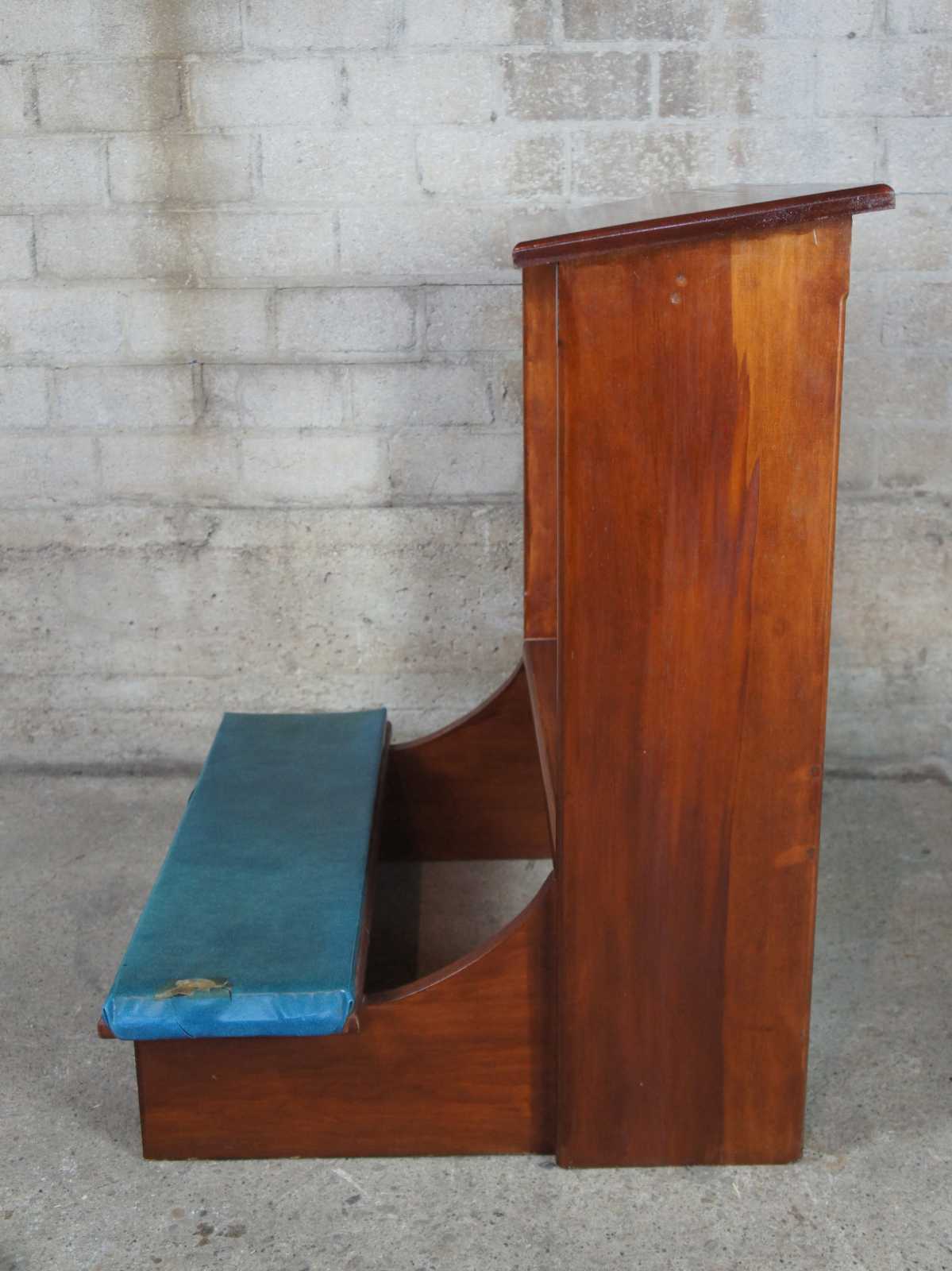 Pair of 2 Antique Church Bench Padded Prayer Kneelers Alter Prie Dieu ...