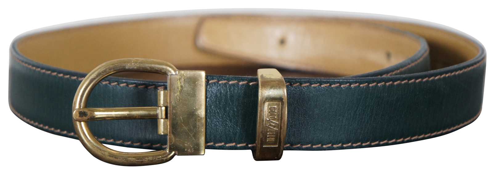 3 Vintage German & Italian Genuine Leather Belts Cellerini Santi Gold ...