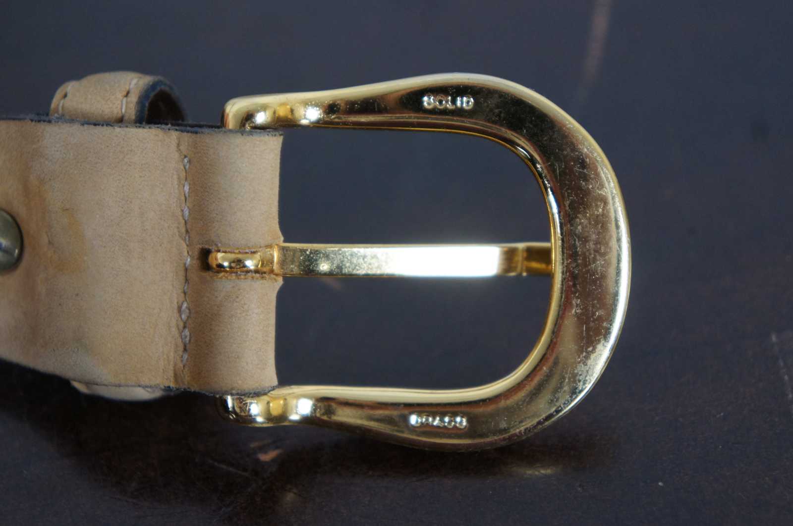 3 Vintage German & Italian Genuine Leather Belts Cellerini Santi Gold ...