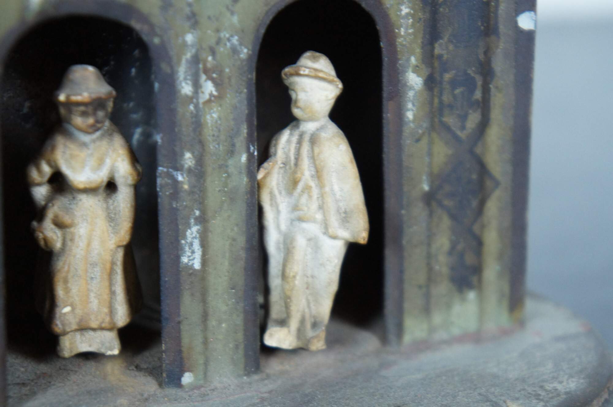 Rare Antique 1870s Alvan Lovejoy Improved Metallic Tin Weather House ...