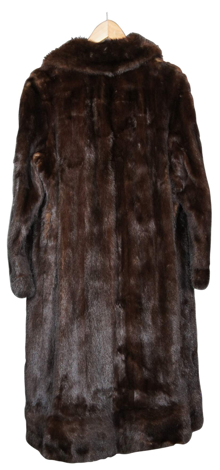 Vintage Stanley Rich Dark Brown Full Length Mink Fur Coat Rhinestone ...