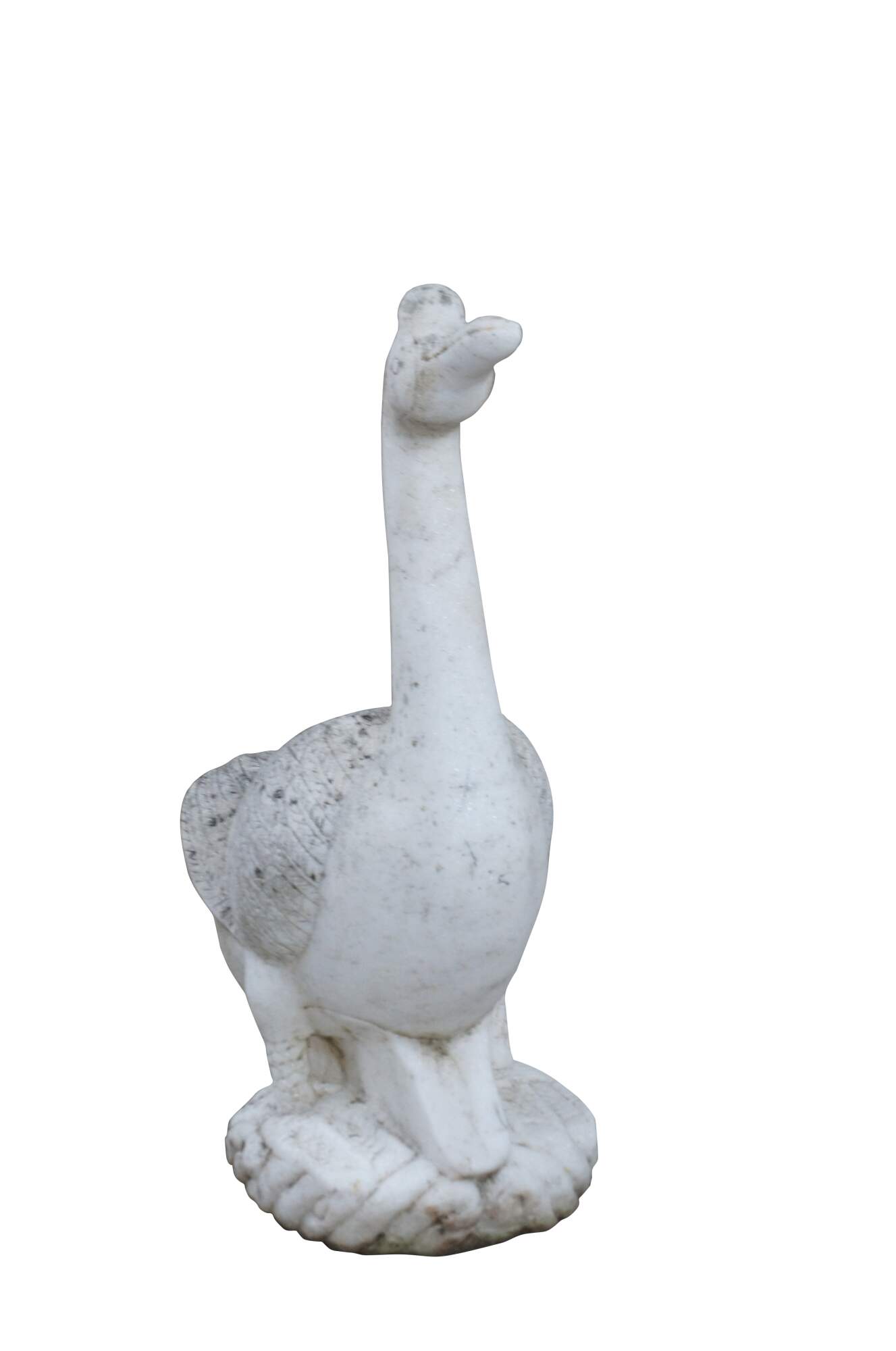 Antique Italian Carved Marble Stone Goose Geese Bird Garden Sculpture ...