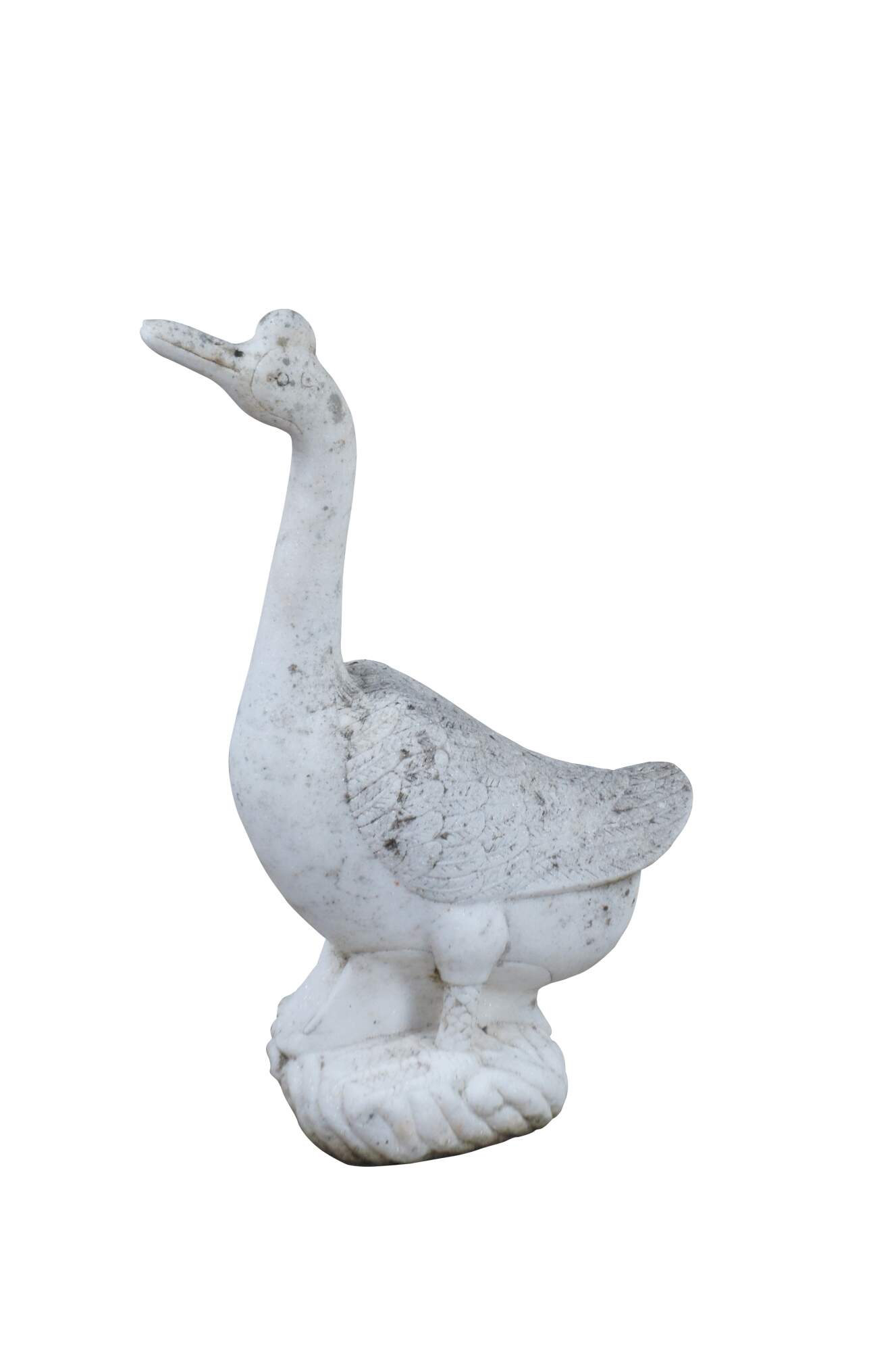 Antique Italian Carved Marble Stone Goose Geese Bird Garden Sculpture ...