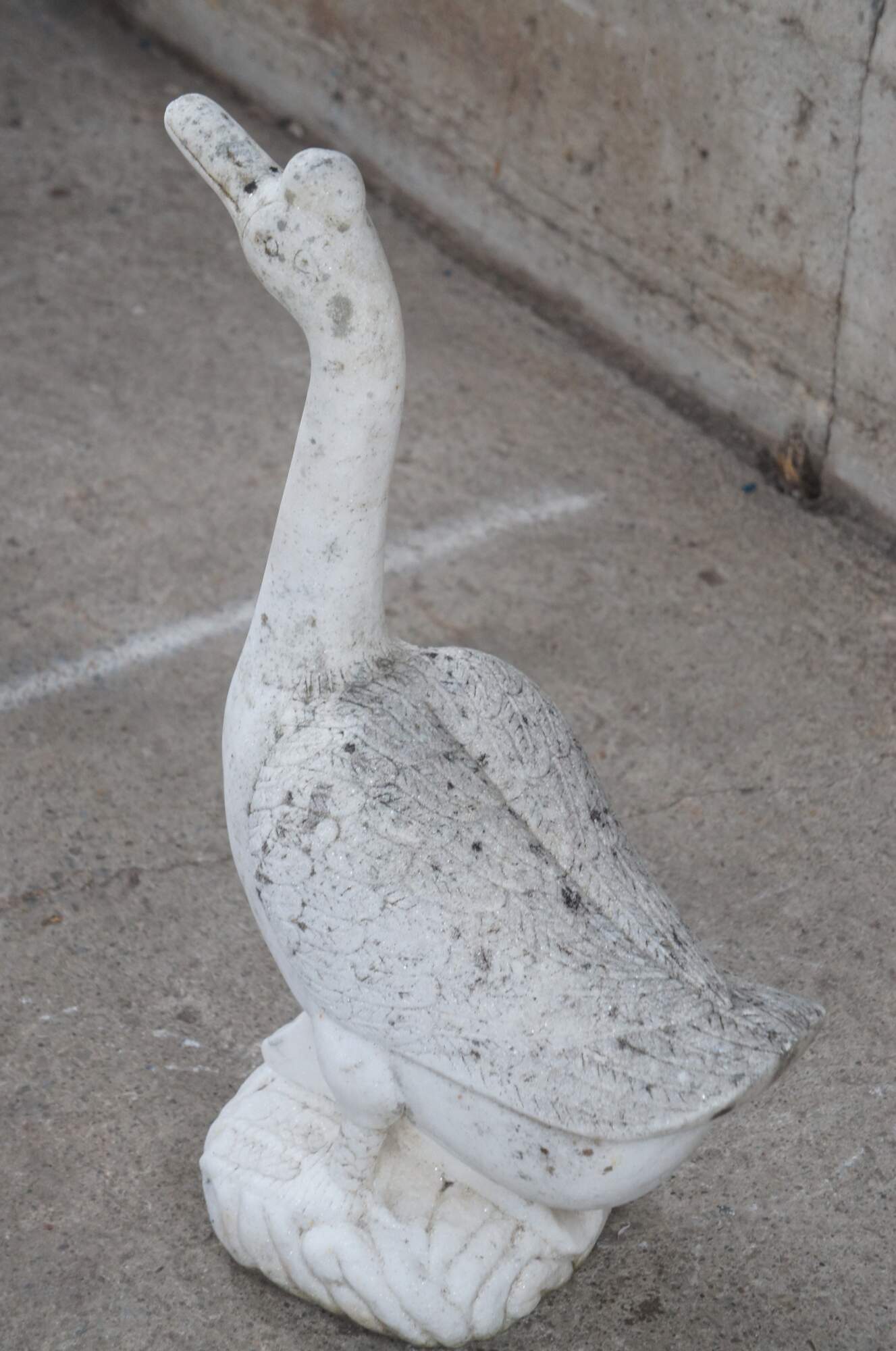 Antique Italian Carved Marble Stone Goose Geese Bird Garden Sculpture ...