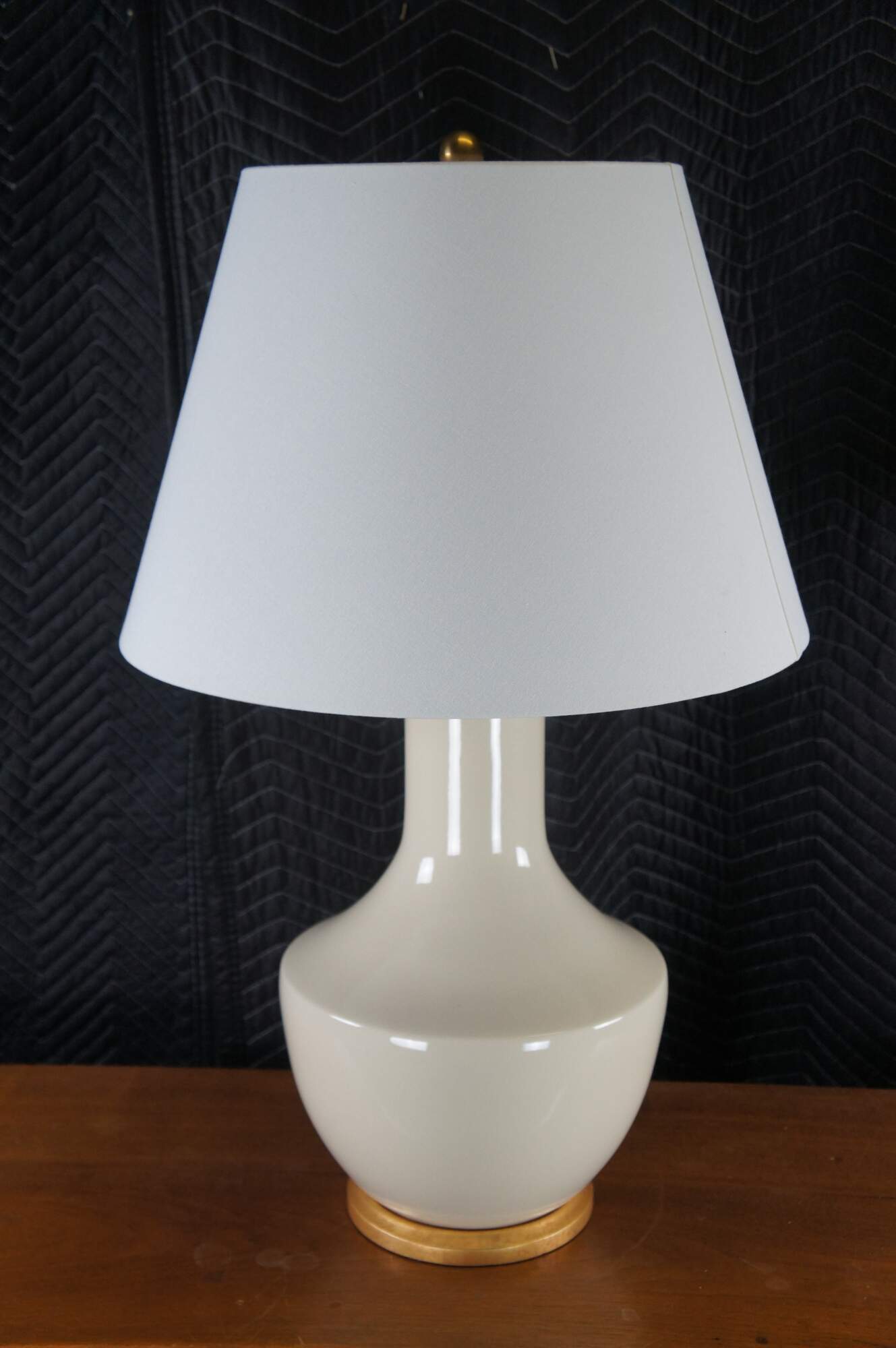 2 Visual Comfort Signature Lambay Coconut Ceramic Table Lamps Boho Chic ...