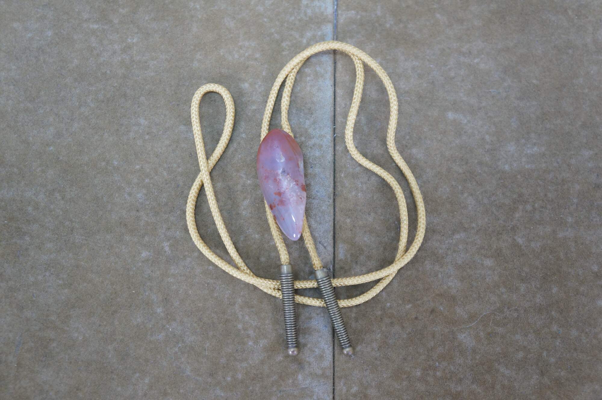 3 Southwestern Tiger's Eye Petoskey Red Moss Agate Gemstone Bolo Ties